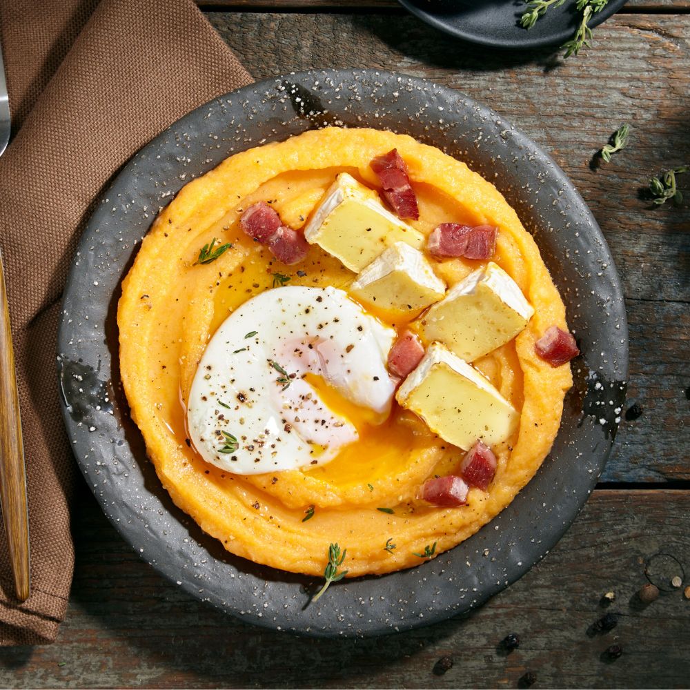 Delicious Mashed Potatoes and Pumpkin Purée with Truffle Oil- La ...